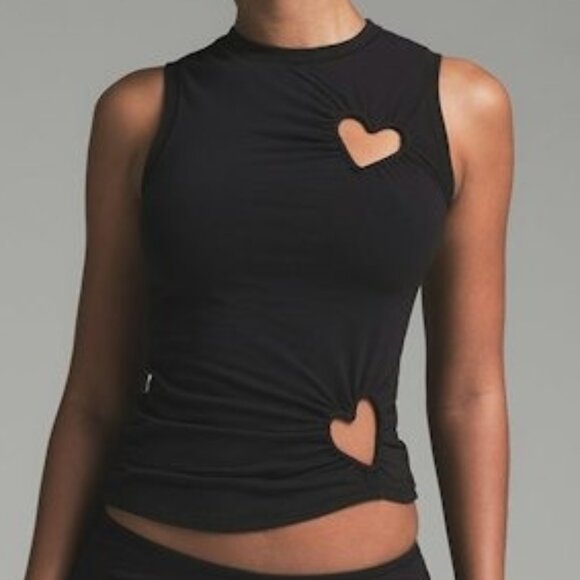 SKIMS | Tops | Skims Heart Cotton Blend Jersey Tank Soot Nwt | Poshmark